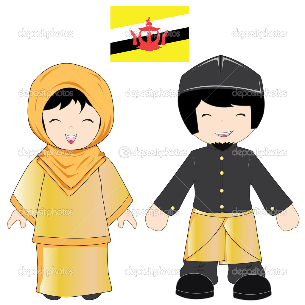 Brunei traditional costume Stock Illustration by ©poringpang #50015229