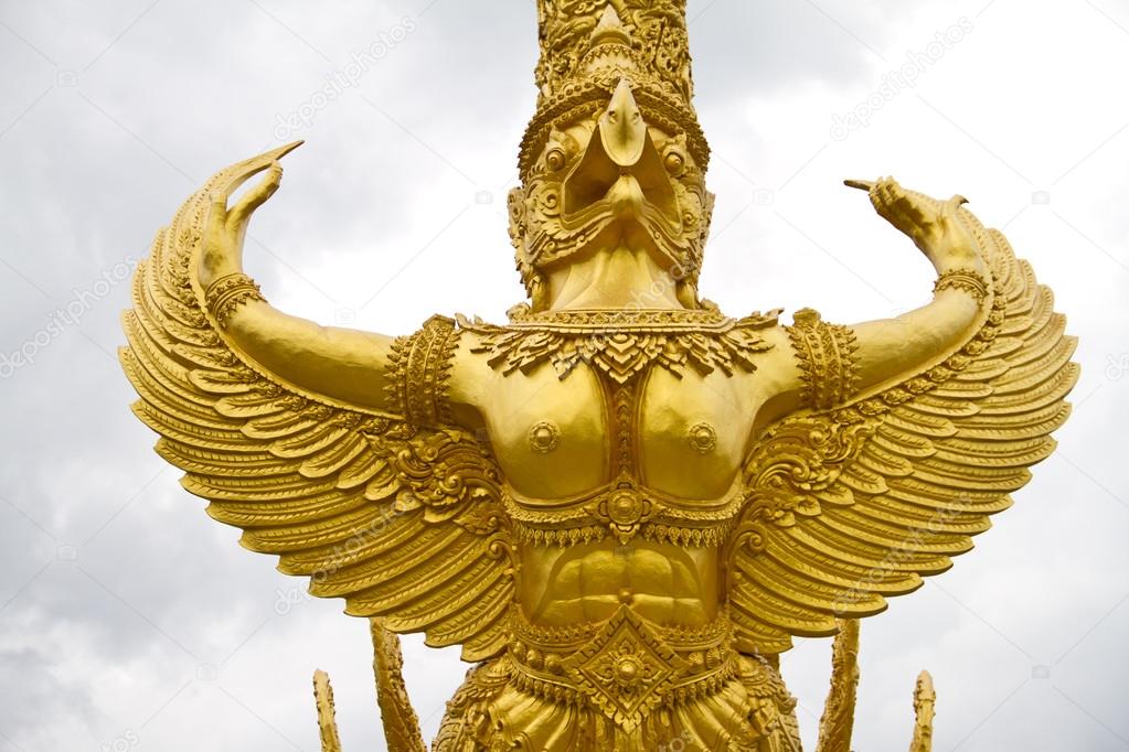 Gold garuda statue — Stock Photo © jukree #35295733