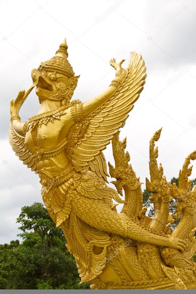 Gold garuda statue — Stock Photo © jukree #35296219