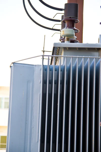 High voltage electric converter detail at a power plant - Stock Image ...