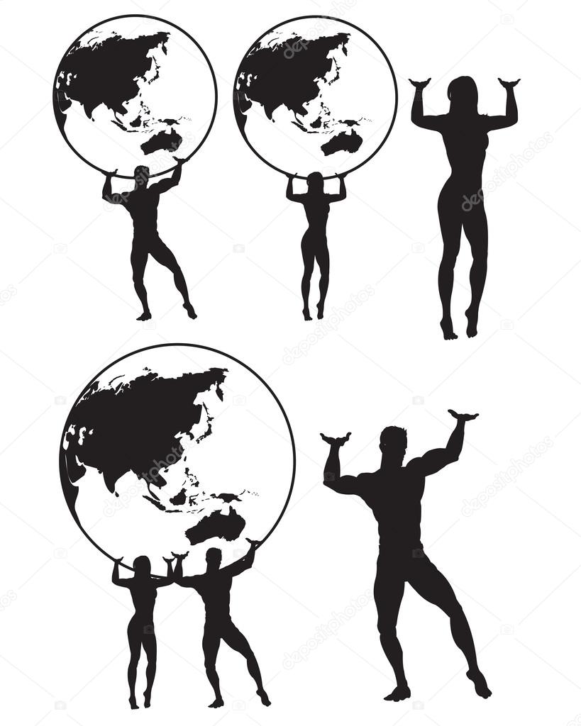 Atlas Silhouette Stock Vector Image by ©gagu #45129423