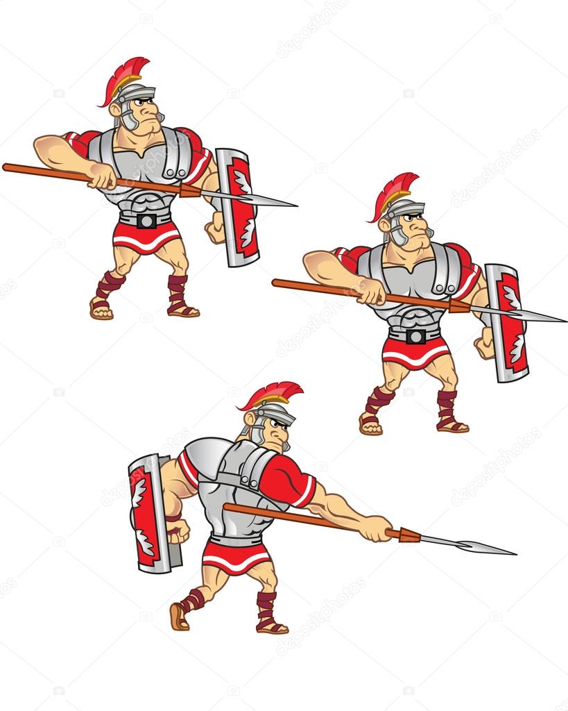 Roman Soldier Attack Animation Sprite — Stock Vector © gagu #45129443