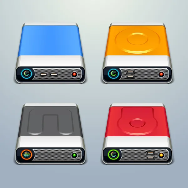 Hard drive icons Vector Art Stock Images | Depositphotos