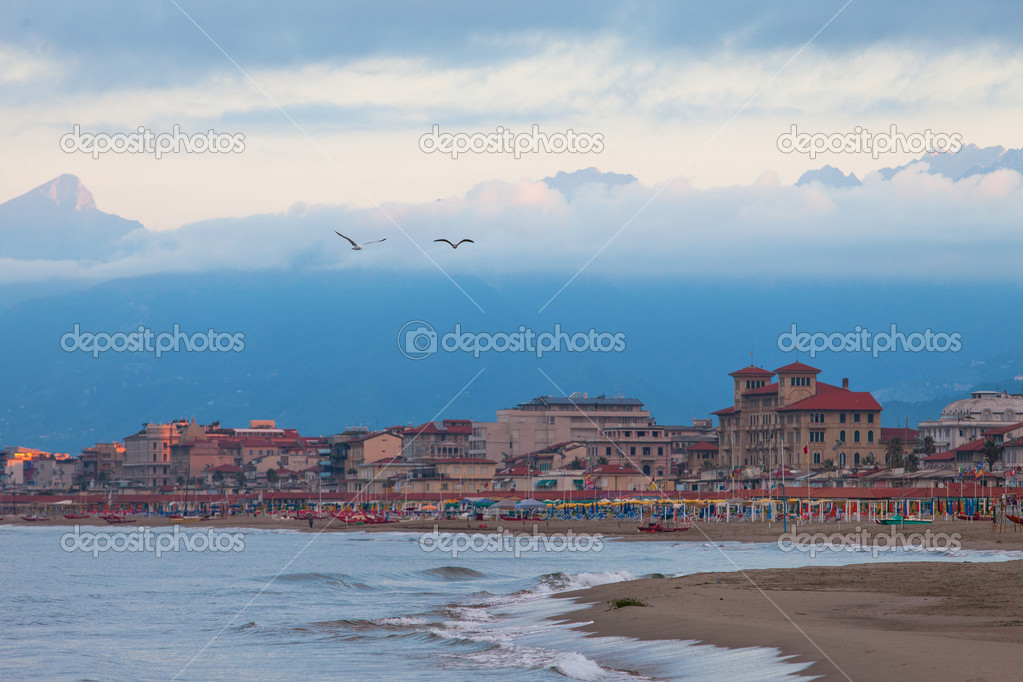 Beach in Viareggio, Italy — Stock Photo © danmir12 #36920295
