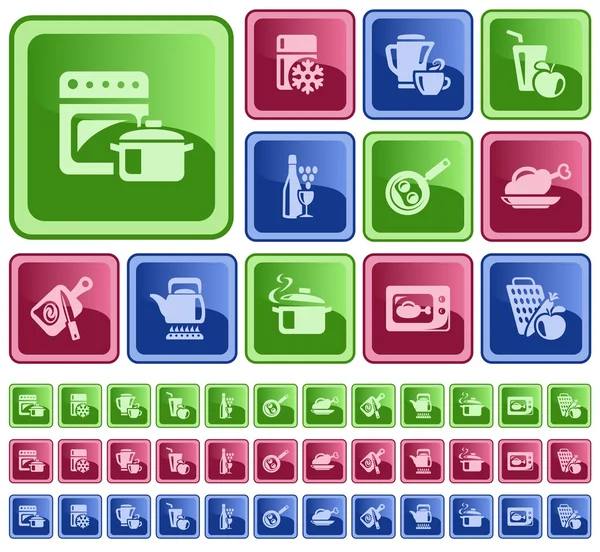 Kitchen and cooking buttons Stock Vector Image by ©olegbabich #49730491