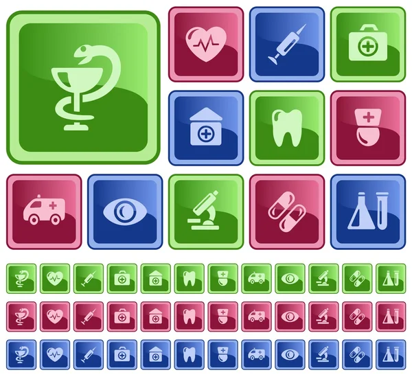 Set of square medical buttons for design — Stock Vector © enotmaks ...
