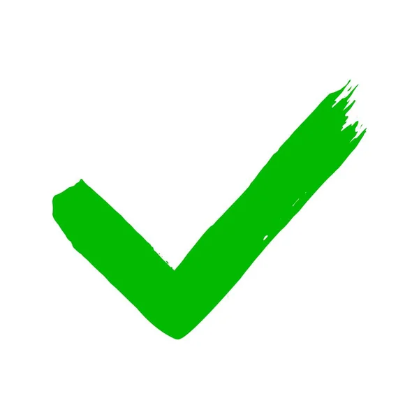 Dirty Grunge Hand Drawn Brush Strokes Tick Vector Illustration Isolated ...