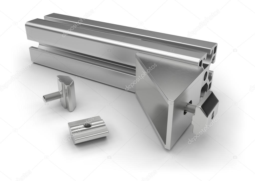 Aluminum profile accessories Stock Photo by ©coddie 36436525