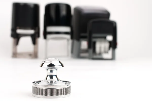 Round hand stamp and automatic stamps — Stock Photo © Nordroden #13698455