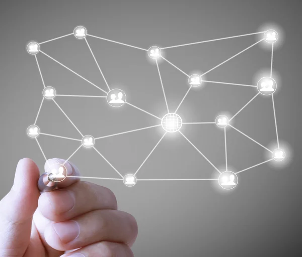 Drawing social network structure Stock Photos, Royalty Free Drawing ...