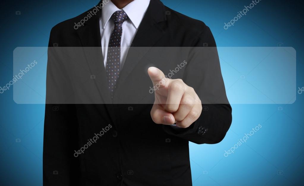 Pushing on a touch screen interface — Stock Photo © violetkaipa #34282581