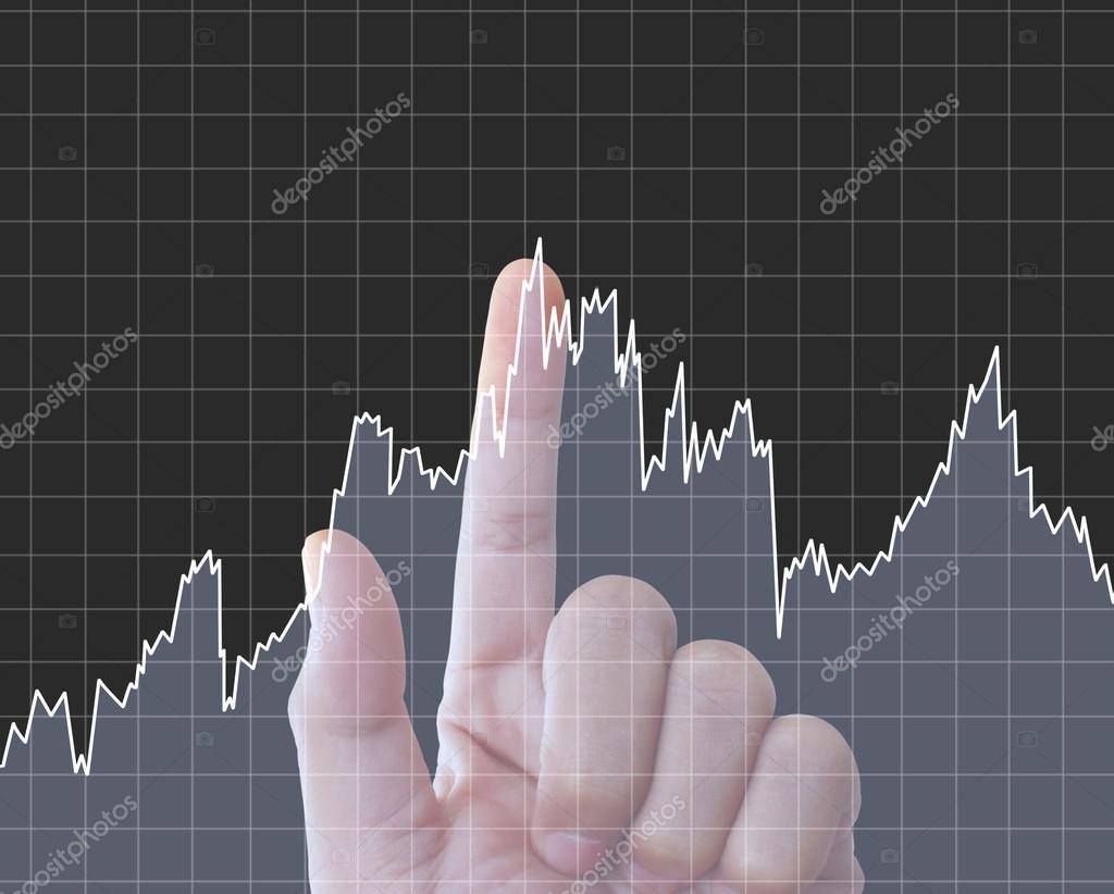 Business man hand drawing graph — Stock Photo © violetkaipa #48230129
