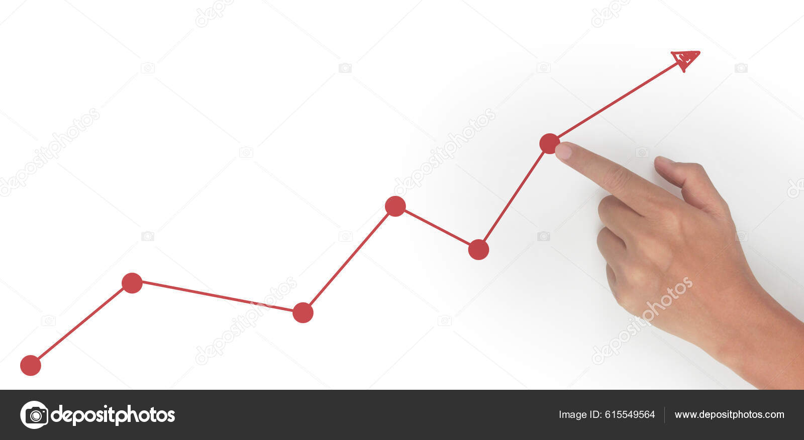 Hand Touching Graphs Financial Indicator Accounting Market Economy ...