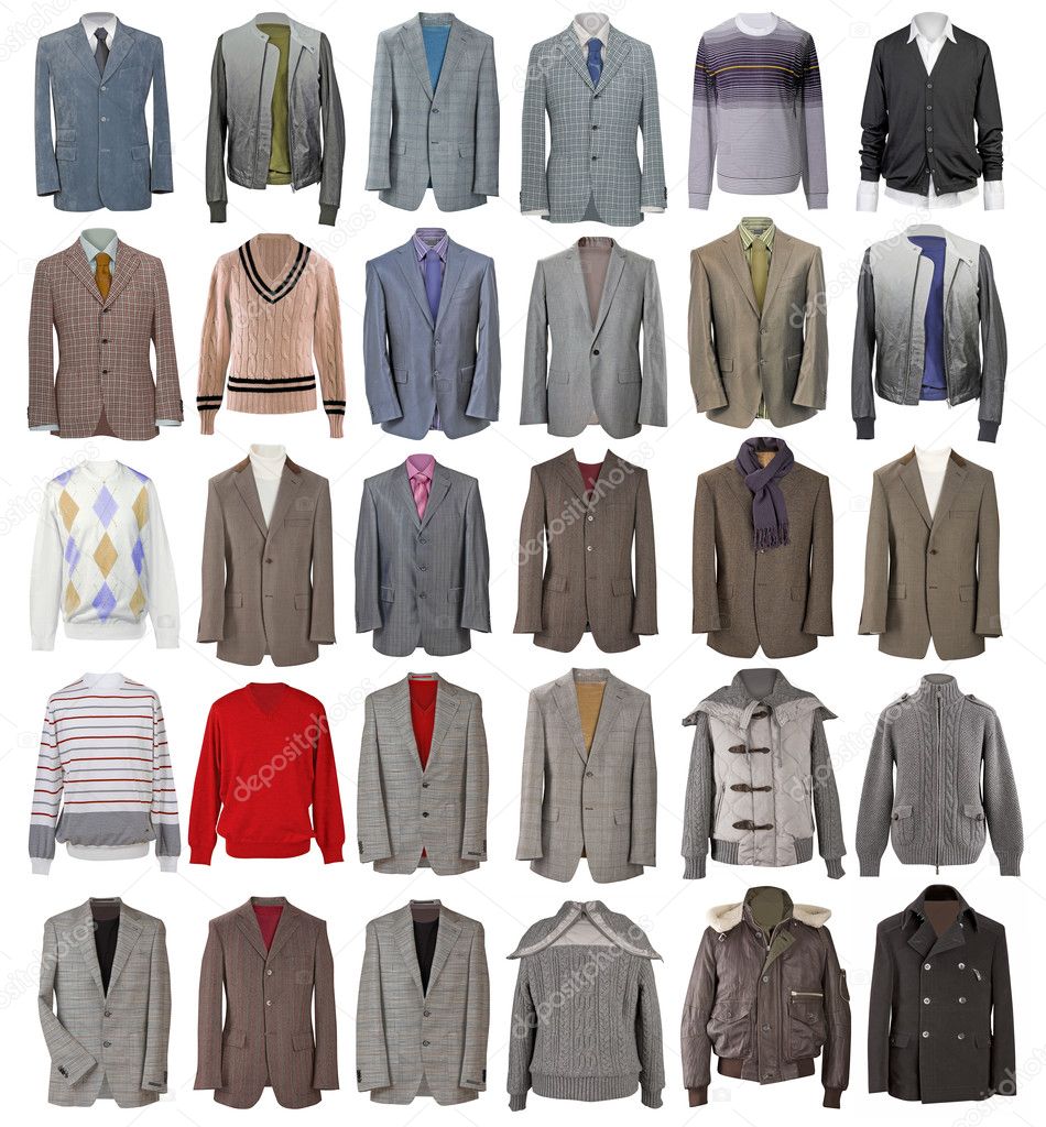 Collection of men's jackets Stock Photo by ©evaletova 25225925