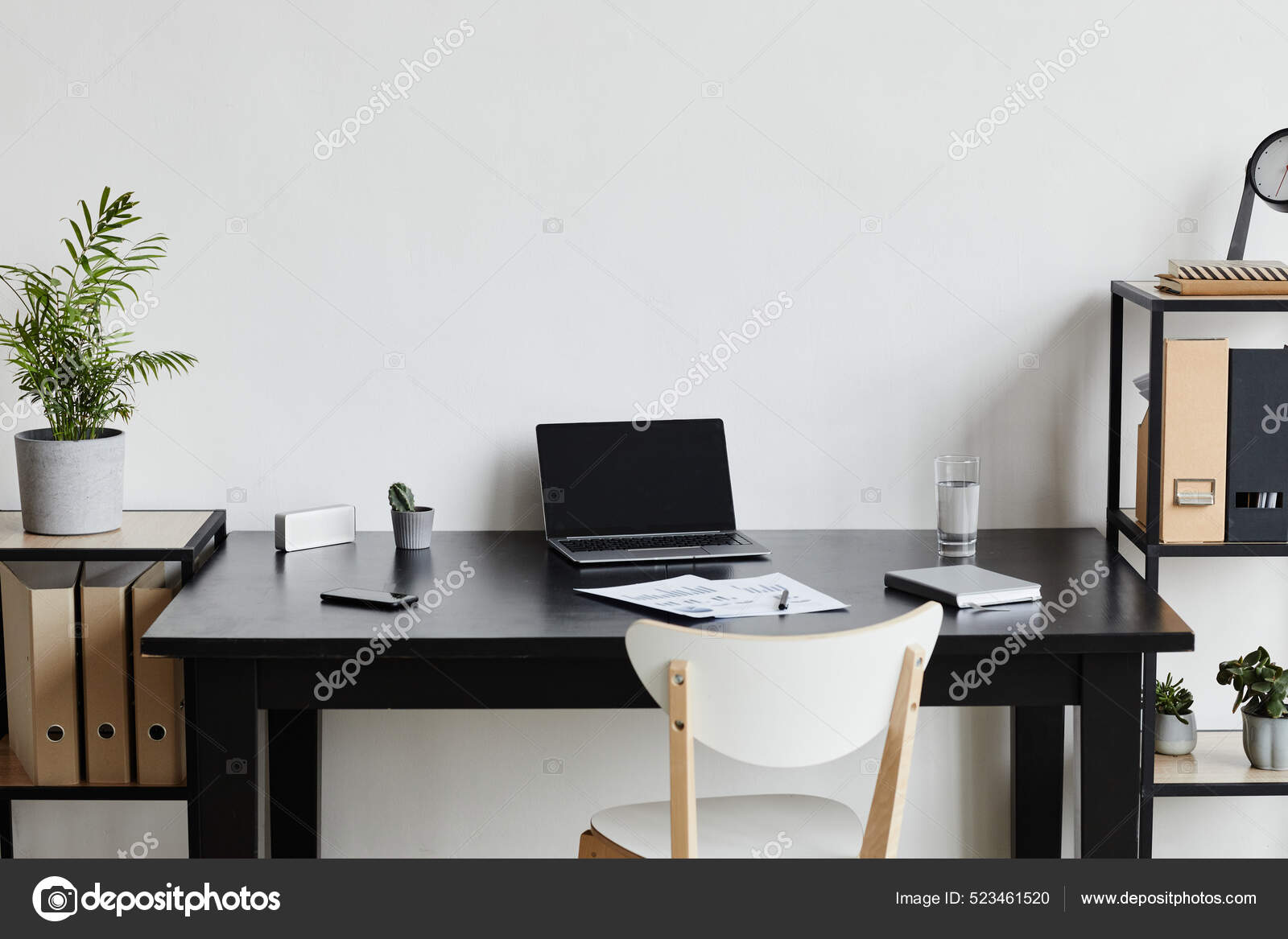 White Home Office Workplace — Stock Photo © SeventyFour #523461520