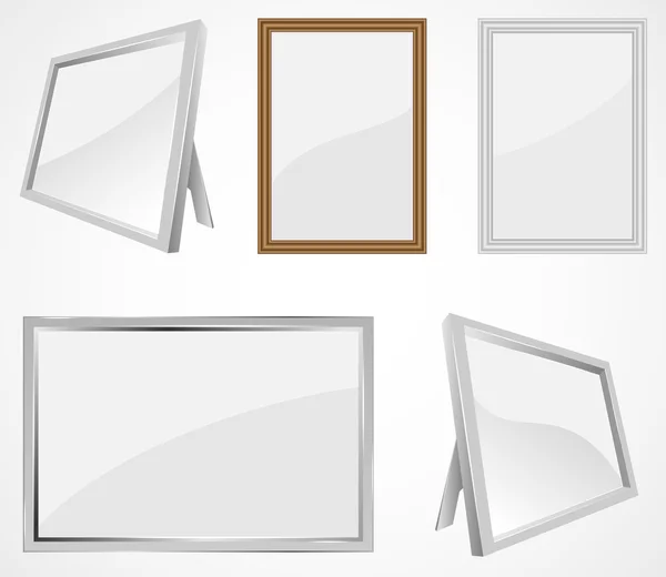Vector illustration set of metal frames. Stock Vector Image by ...