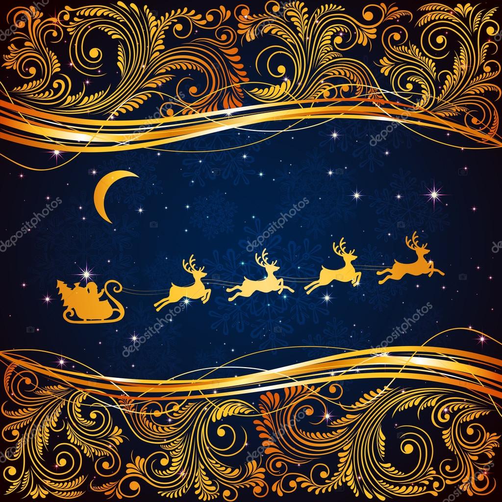 Blue background with Santa Stock Vector by ©losw 31271723