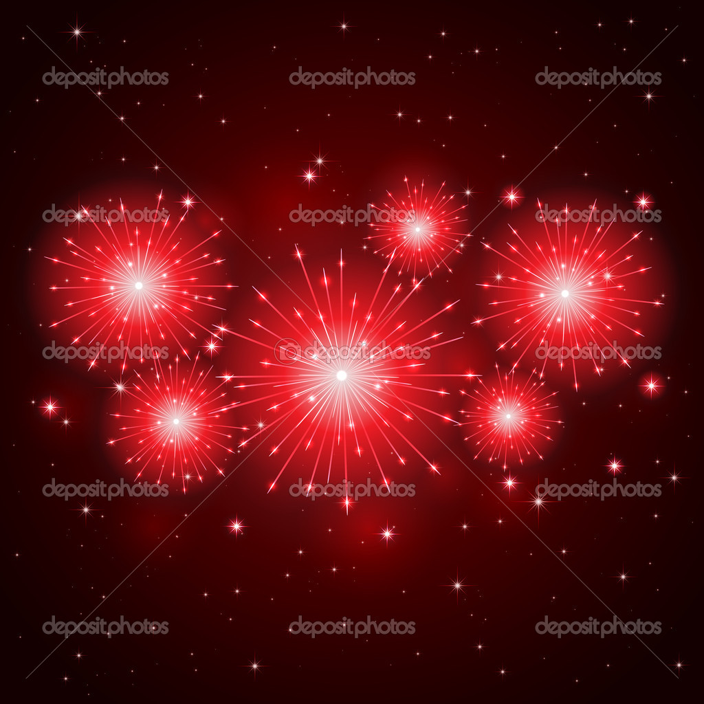 Red firework Stock Vector Image by ©losw #45932421