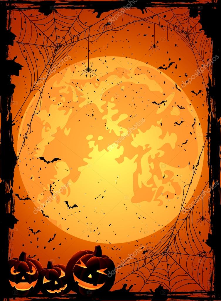 Orange Halloween background Stock Vector Image by ©losw #50222419