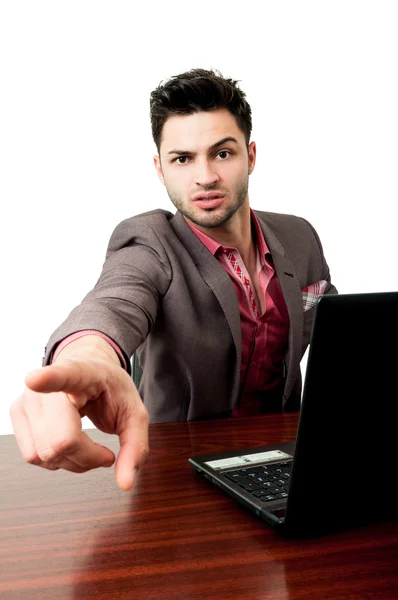 Business man pointing his finger — Stock Photo © feedough #12811794