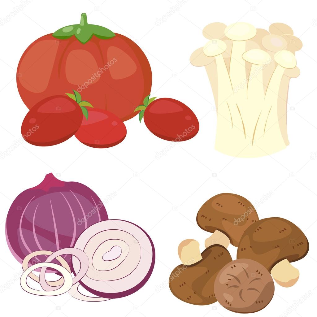 Cute vegetable collection 01 Stock Vector Image by ©kchungtw #14817059