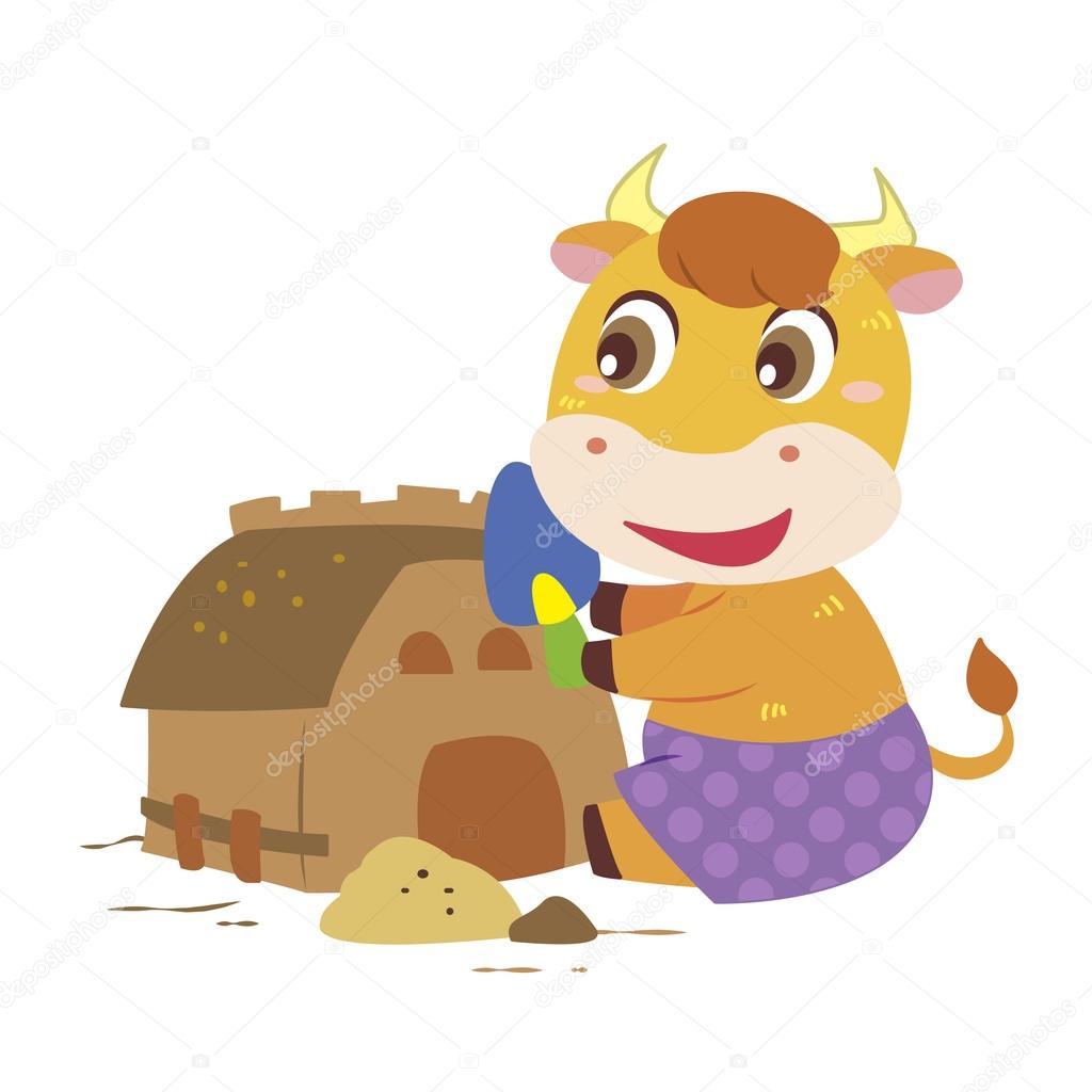 An ox beach activities Stock Vector by ©kchungtw #18305393