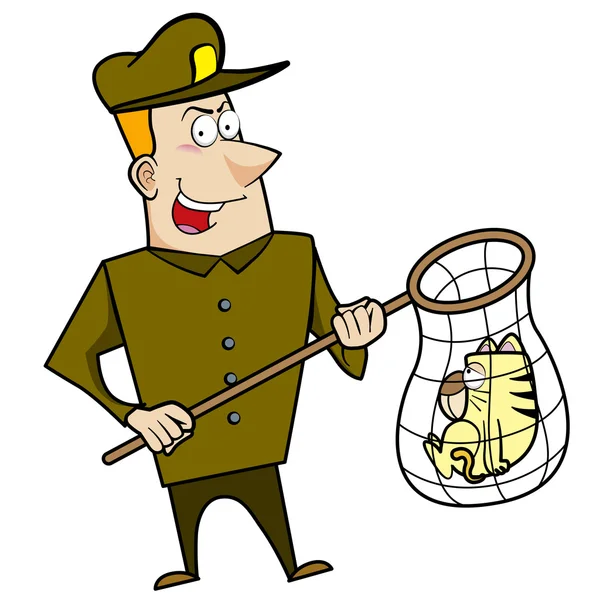 Cartoon Animal Control Officer with Net Stock Vector Image by ©kchungtw ...