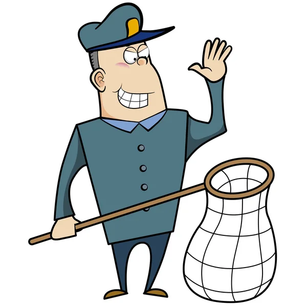 Cartoon Animal Control Officer with Net Stock Vector Image by ©kchungtw ...