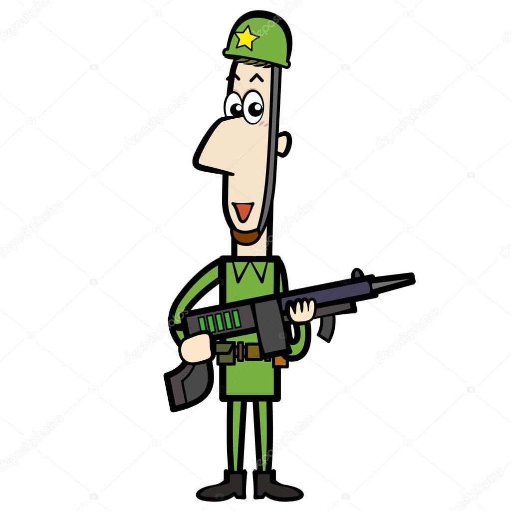 Cartoon Army Gun