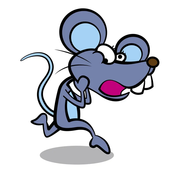 Coloring humor cartoon mouse running with white background Stock Vector ...