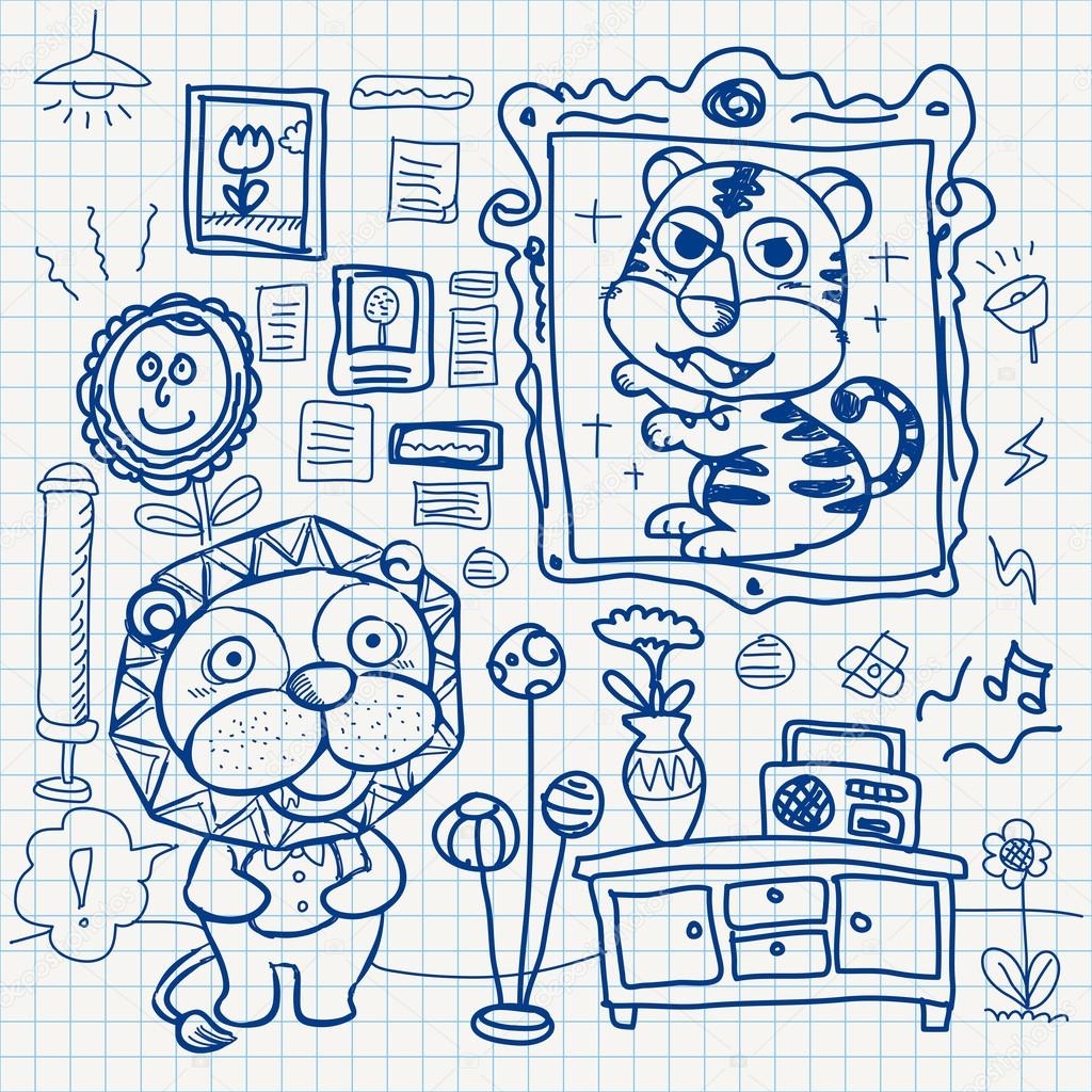 Notebook paper doodles Stock Vector Image by ©kchungtw #27687975