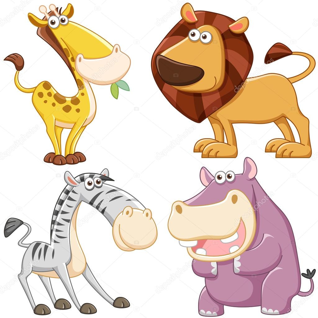 Cute cartoon animal set Stock Vector Image by ©kchungtw #27690541