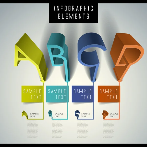 Vector abstract 3d paper infographics — Stock Vector © kchungtw #30381833