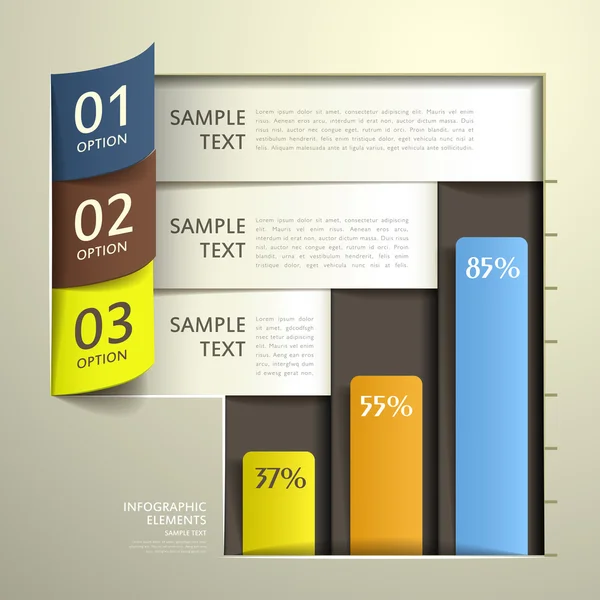 3d paper abstract flow chart infographics Stock Vector Image by ...