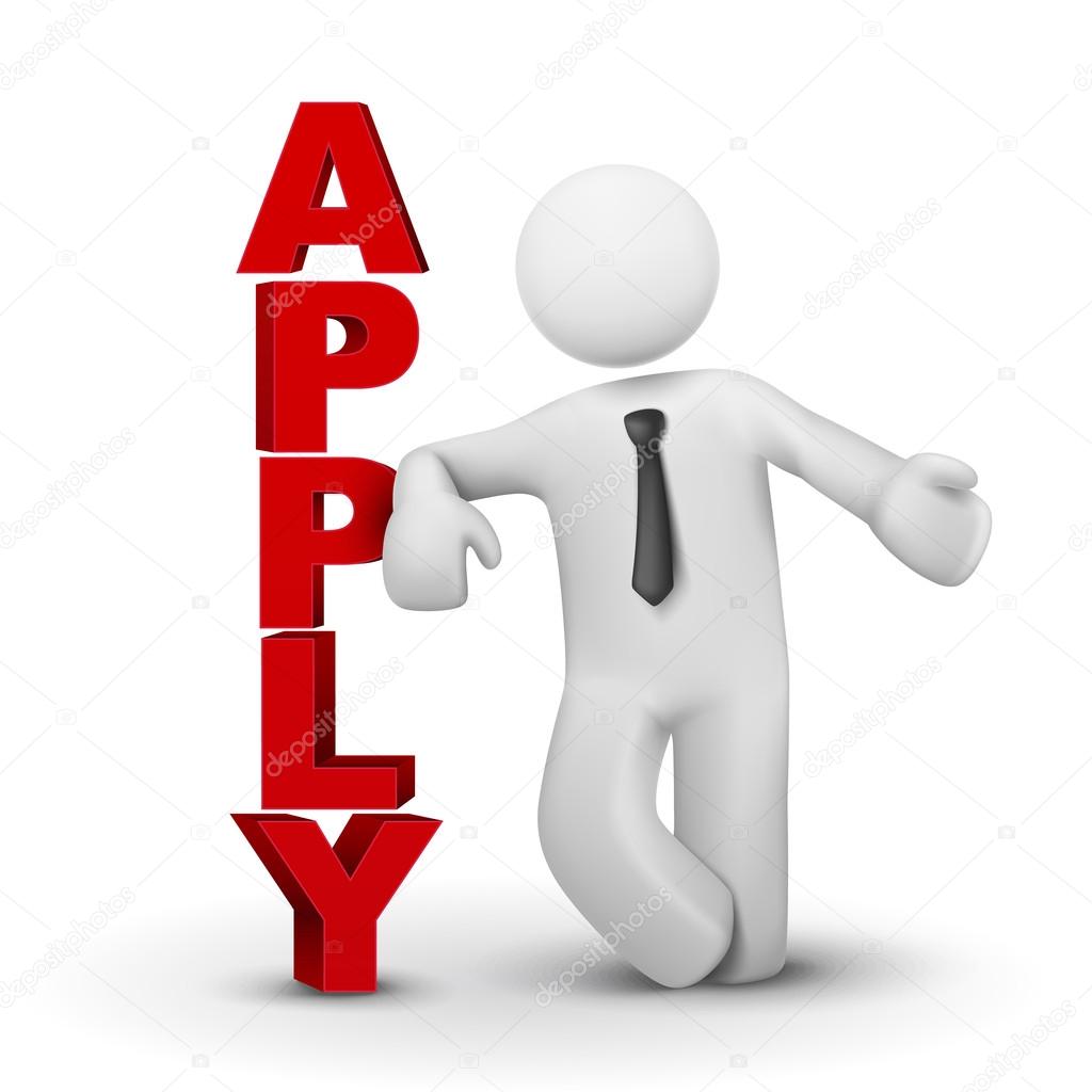 3d business man presenting word apply Stock Vector Image by ©kchungtw ...