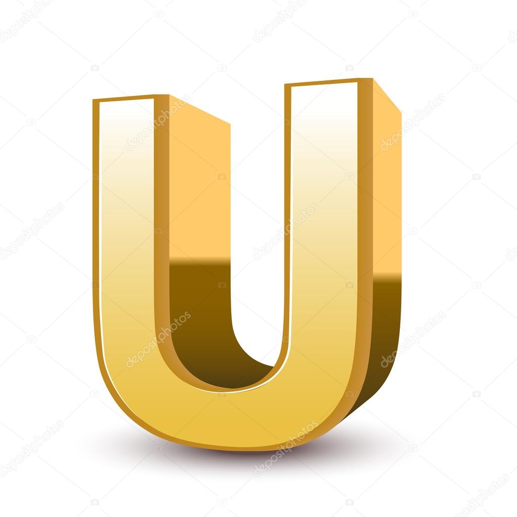 3d Letter U