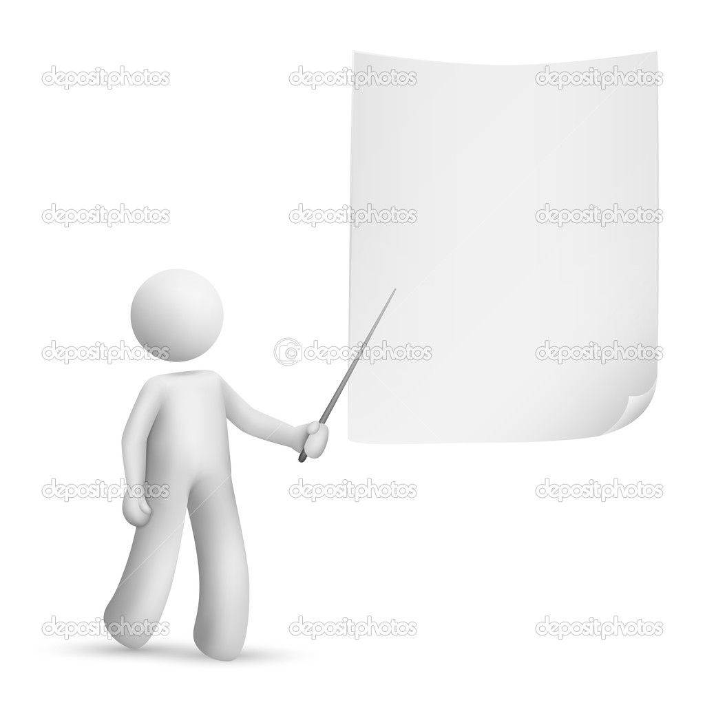 3d human pointing at the paper Stock Vector by ©kchungtw 38642497