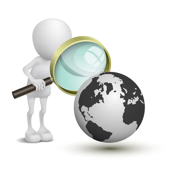 3D people with OK sign and Magnifying Glass Stock Vector by ©kchungtw ...