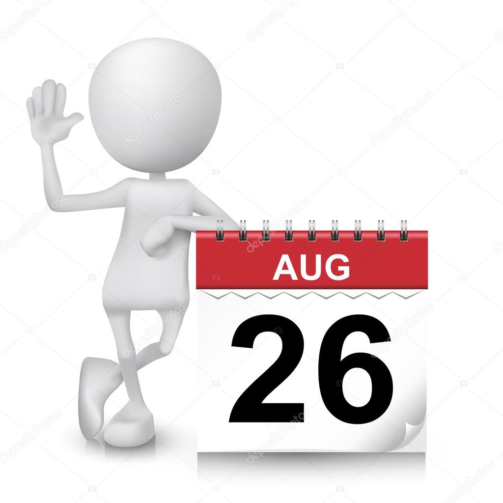 3d person with a calendar ⬇ Vector Image by © kchungtw | Vector Stock ...