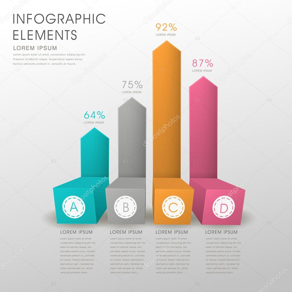 Abstract bar chart infographics Stock Vector by ©kchungtw 42319691