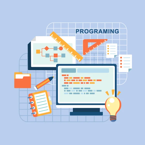 Flat design illustration concept for online education Stock Vector ...