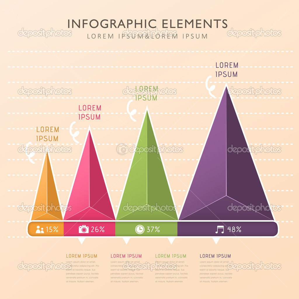 Abstract pyramid chart infographics Stock Vector by ©kchungtw 43025347
