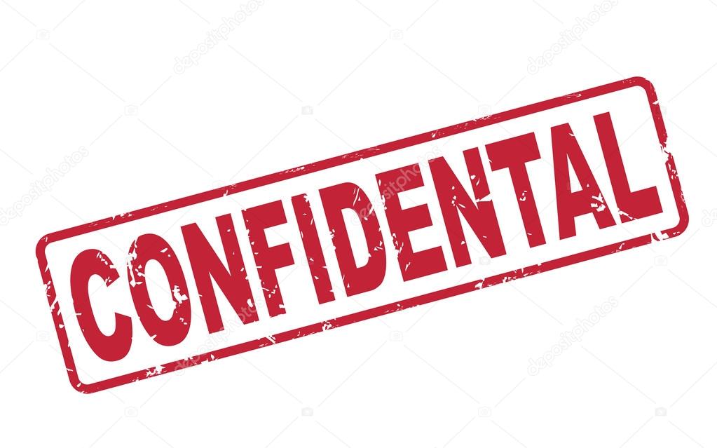 Sello confidencial con el texto en rojo sobre fondo blanco — Vector de ...