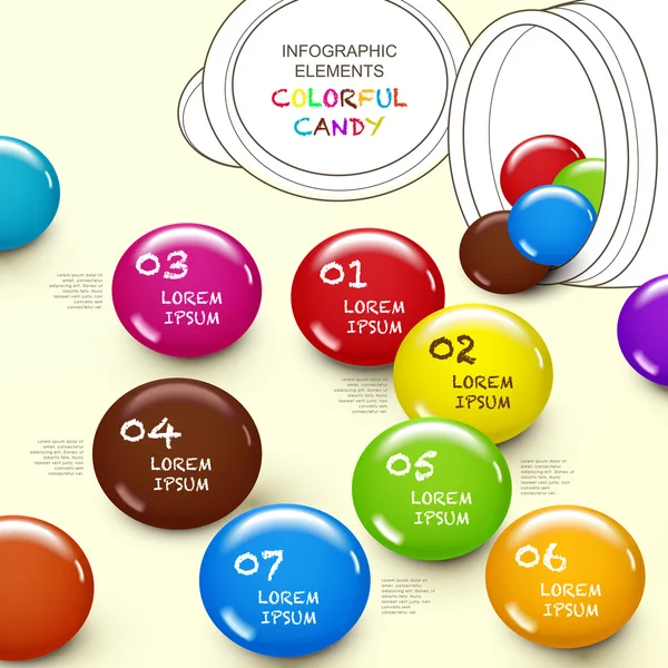 Candy infographics Vector Art Stock Images | Depositphotos