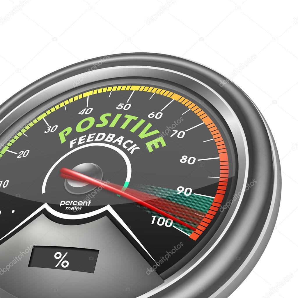 Positive feedback conceptual meter indicate hundred percent Stock ...