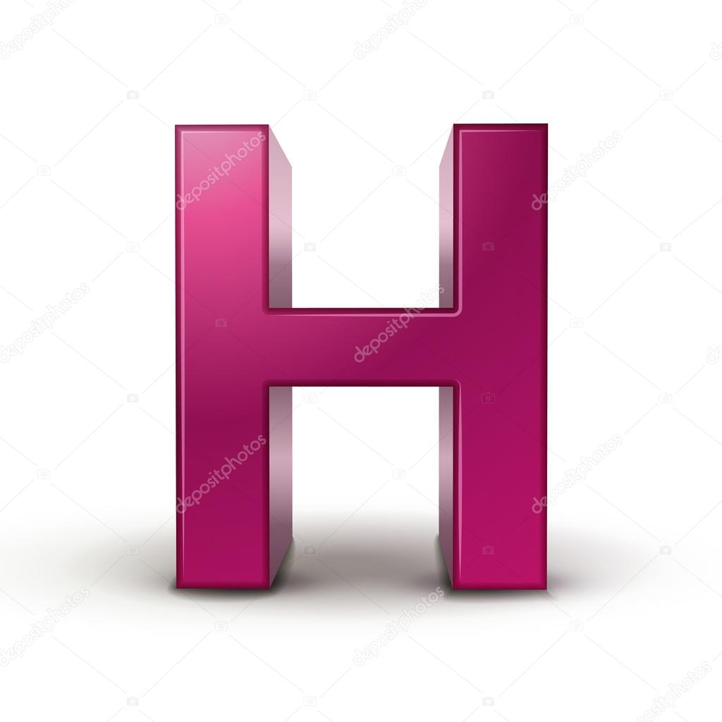 3d alphabet pink H Stock Vector by ©kchungtw 47938265