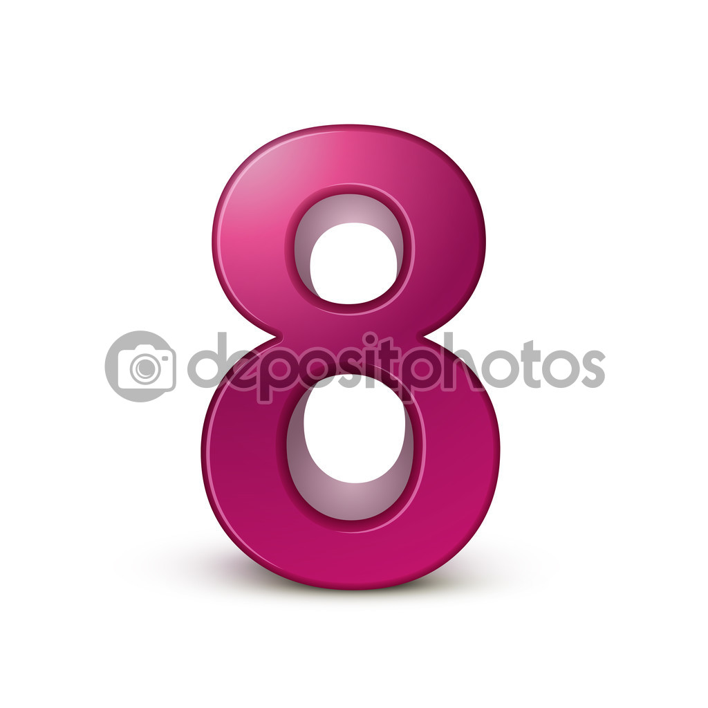 3d shiny pink number 8 Stock Vector Image by ©kchungtw #47938567