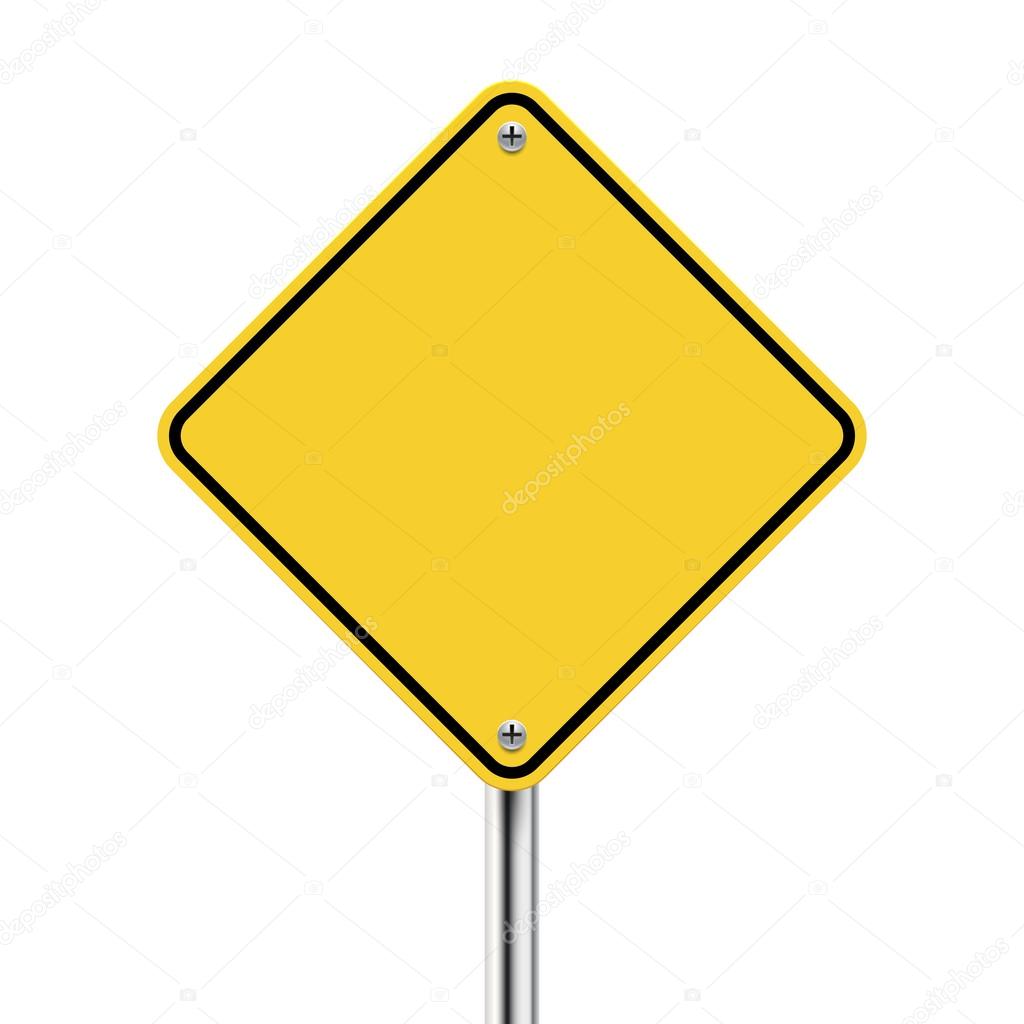 3d vector blank yellow road sign Stock Vector Image by ©kchungtw #48306791