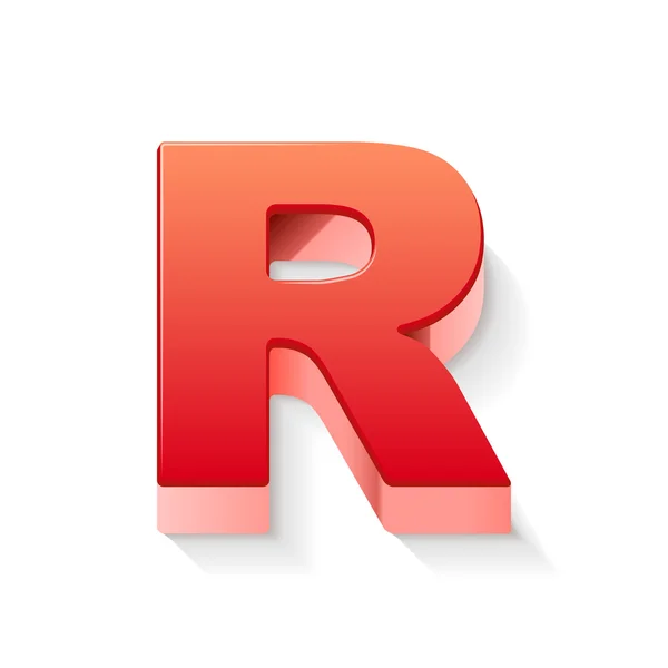 3d red letter R — Stock Vector © kchungtw #41184769