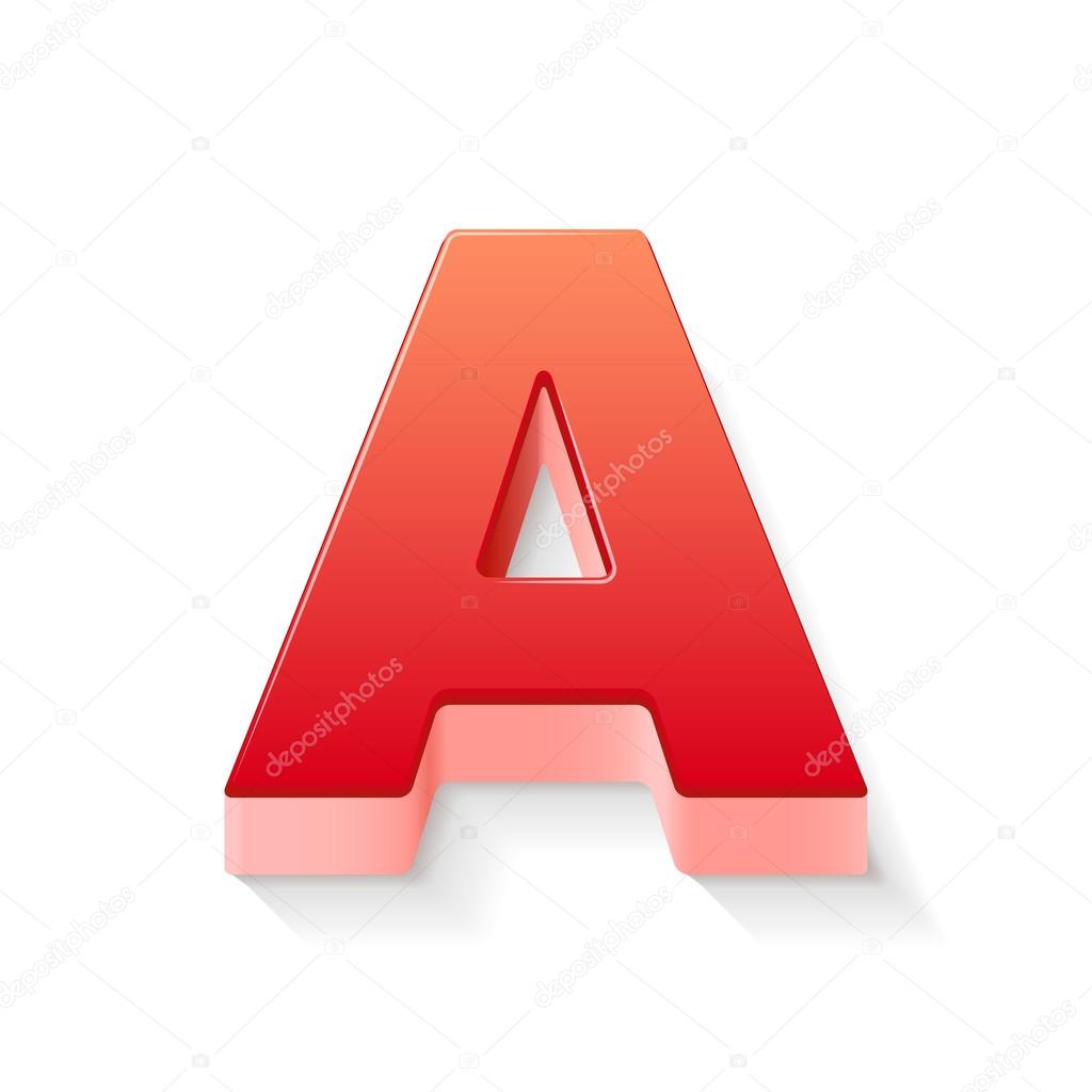 3d red letter A Stock Vector Image by ©kchungtw #48447171